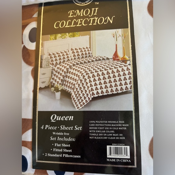 Bedding | Emoji Poo Queen Sheet Set New | Poshmark